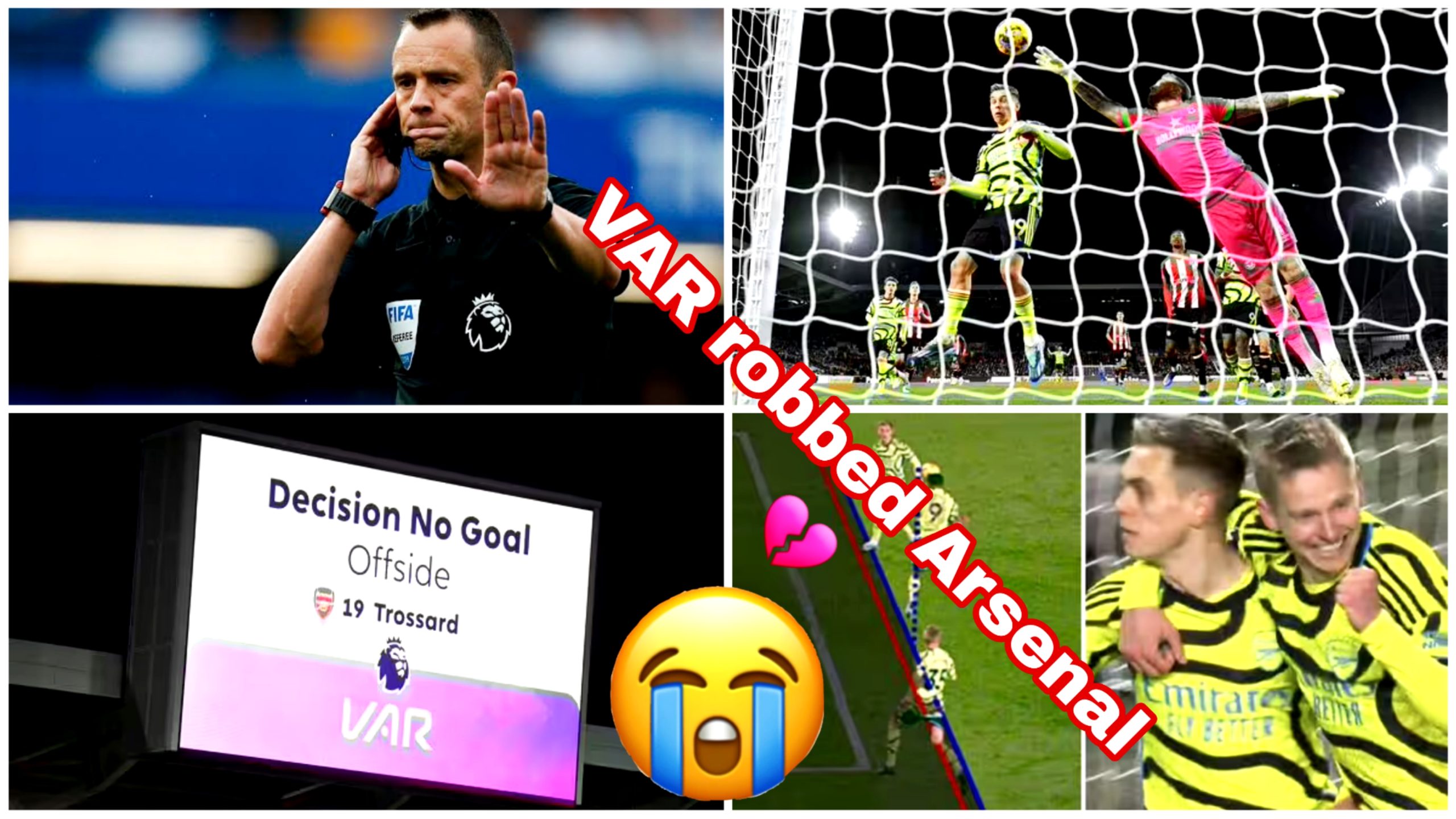 VAR robbed Arsenal again: Watch Trossard goal that was disallowed due to VAR ERROR - PGMOL ...