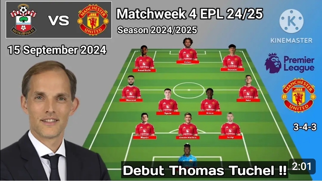 (4-2-3-1) new strong Manchester United formation under Thomas Tuchel ...