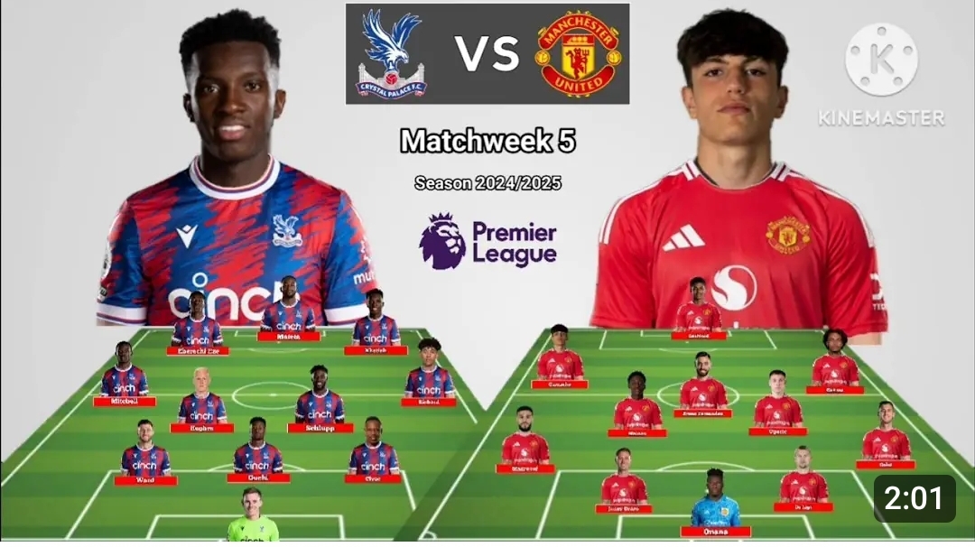 (4-3-3) vs (4-3-3) Three crucial changes", Predicted Man United line up vs Crystal Palace ...