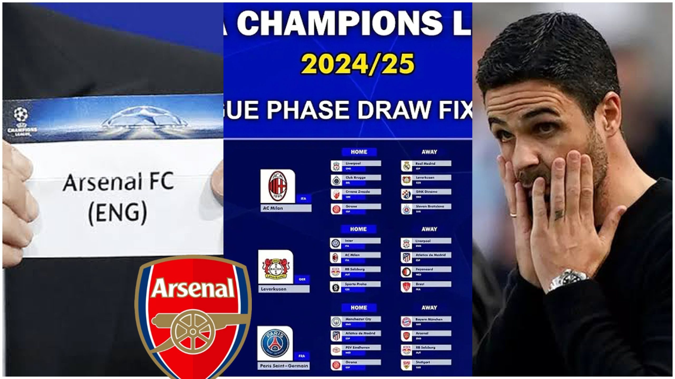 BREAKING: Arsenal round of 16 fixtures confirmed after yesterday ...