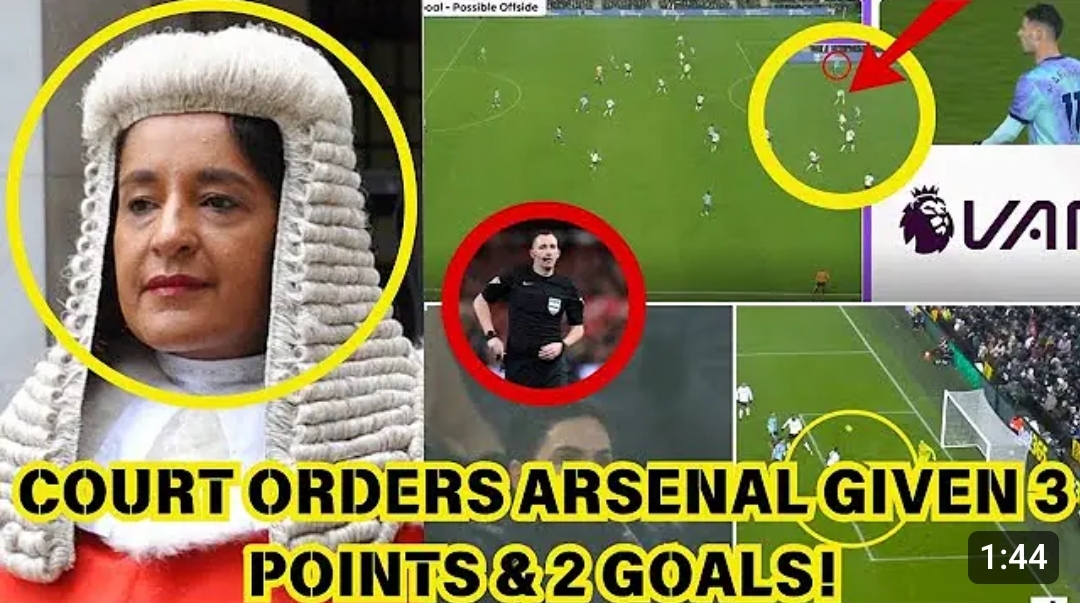 FINALLY: Court orders PGMOL to give Arsenal THREE points and TWO Goals ...