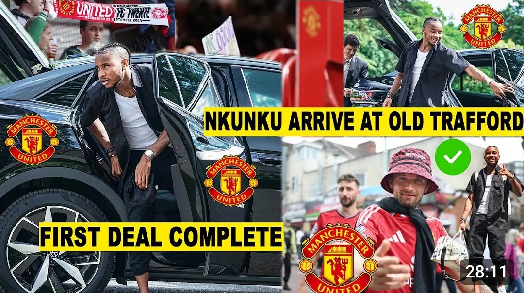 BREAKING: Christopher Nkunku FINALLY spotted at Old Trafford signing ...