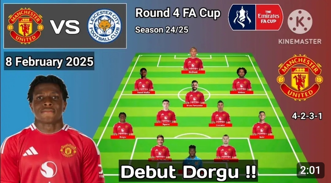 (4-3-2-1) Patrick Dorgu debut as Academy striker lead the line ...