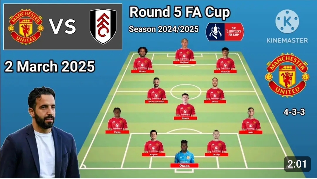 (4-3-3) Bruno Fernandez drop to bench as Maguire leads as the captain for the first time this ...